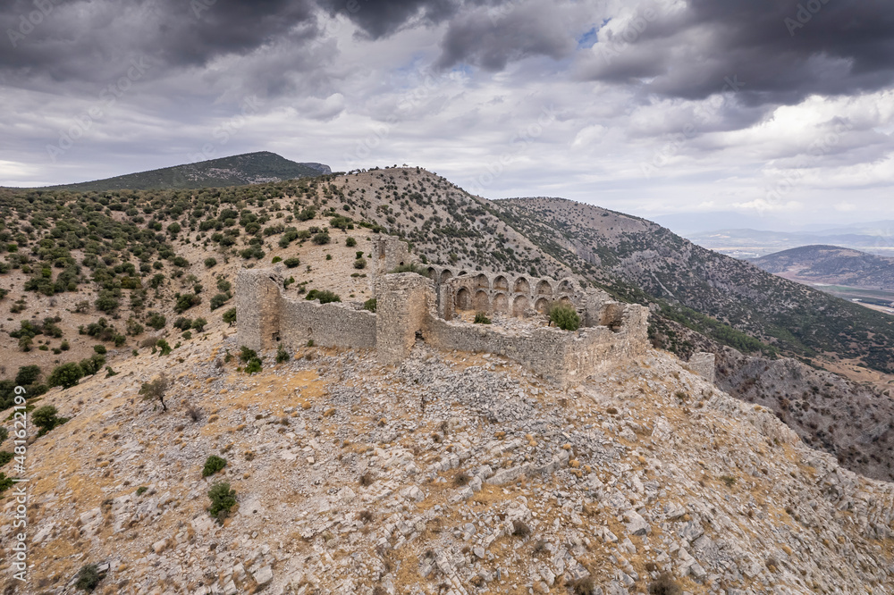 Goat castle located on the 300 meters high hill known as Alaman ...