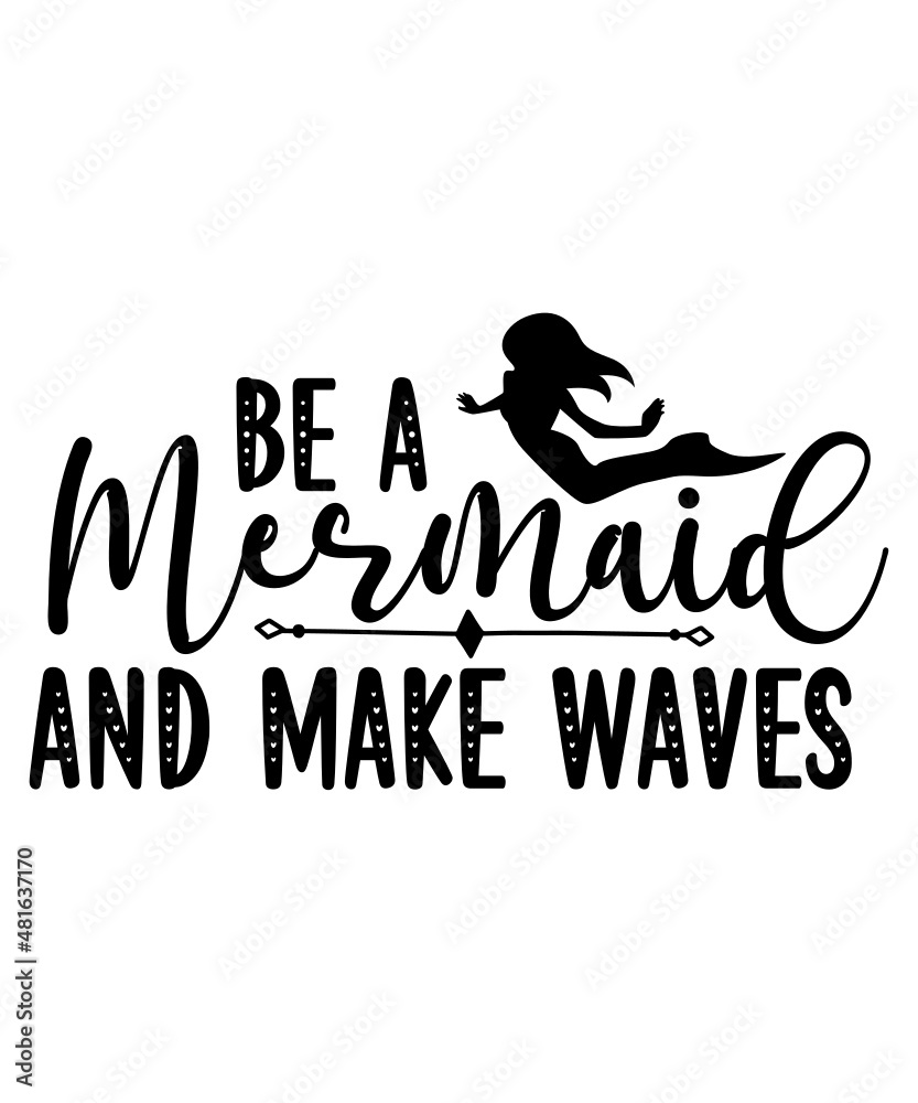 Mermaid SVG Bundle Mermaid Silhouette Mermaid Vector Mermaid Cut file ...