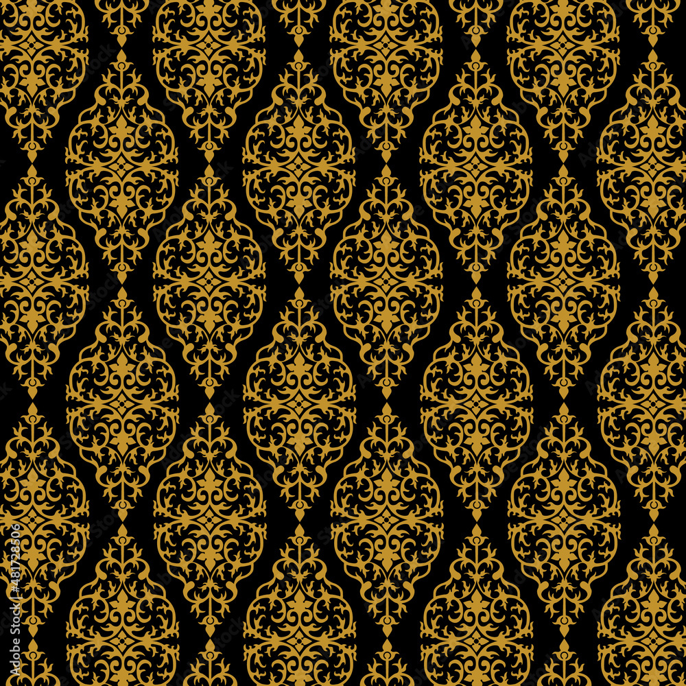 Batik Pattern Pucuk Rebung Kuntum Dewa Riau, Sumatera Indonesia. Batik ...