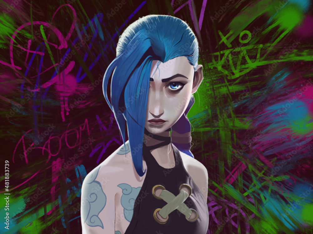 Vector de Stock Jinx - Arcane | Adobe Stock