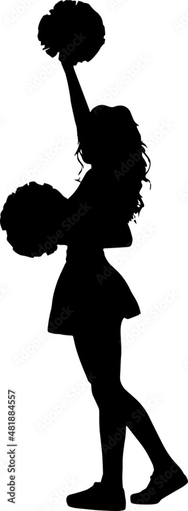Cheerleader Silhouettes Cheerleader SVG EPS PNG Stock Vector | Adobe Stock