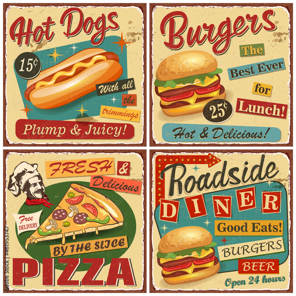 Retro Food Poster