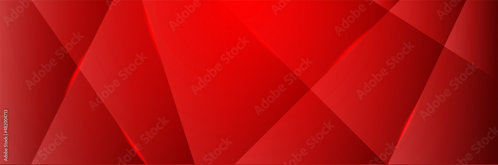 Digital networking red wide banner design background. Abstract 3d ...