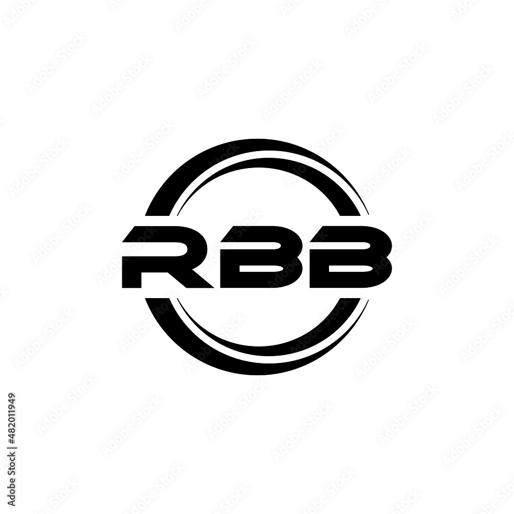 RBB letter logo design with white background in illustrator, vector ...
