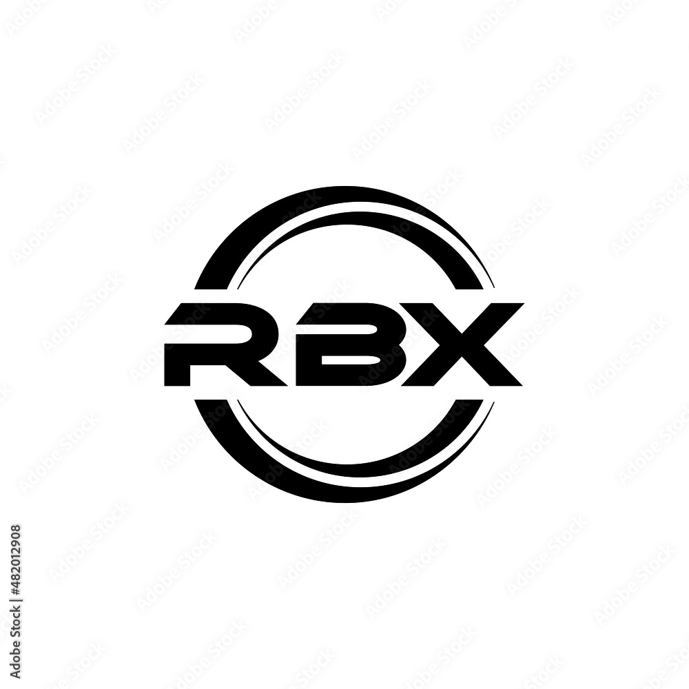 RBX letter logo design with white background in illustrator, vector ...