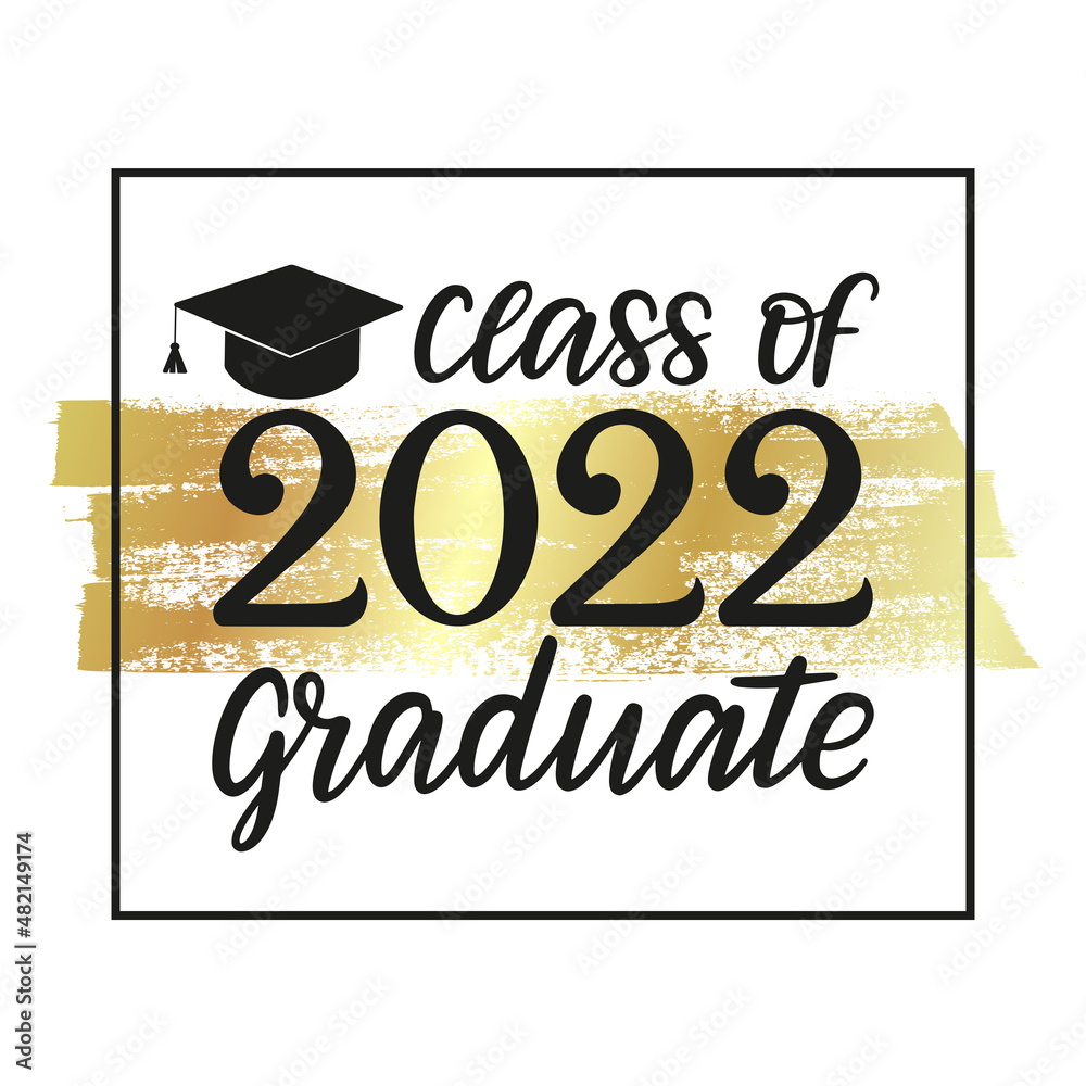 Class of 2022 congrats concept design. Graduate congratulation poster ...