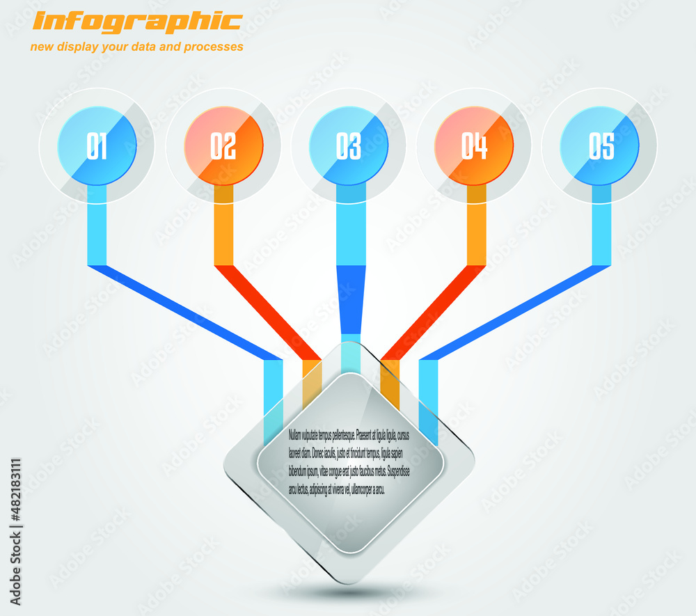 Infographics templates to display your data and processes. Stock Vector ...