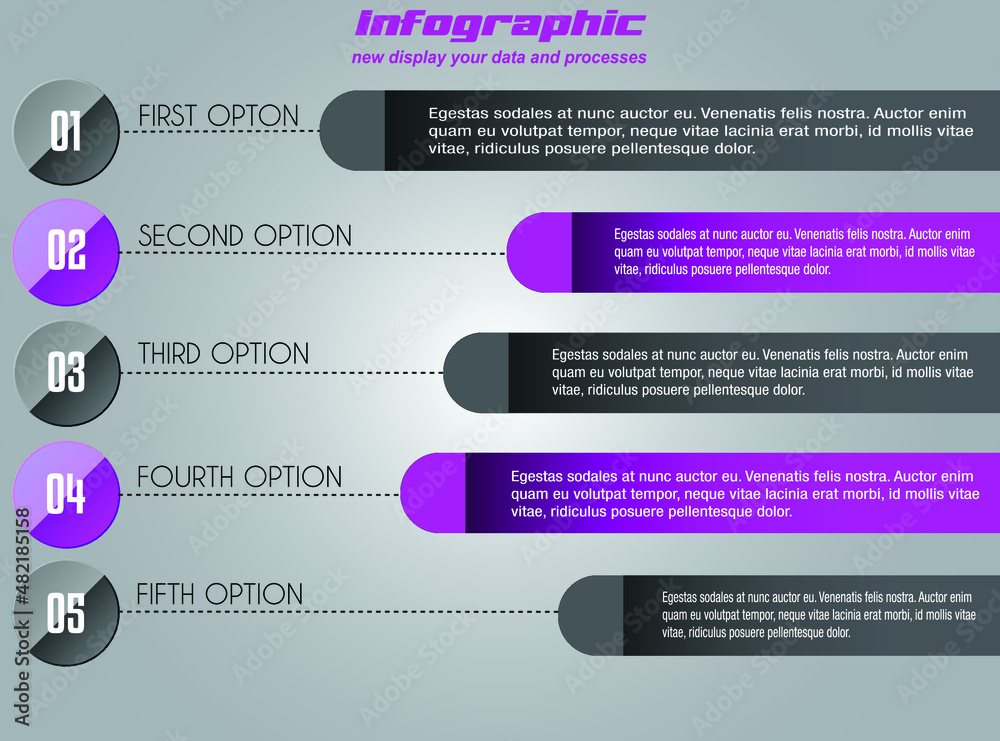 Infographics templates to display your data and processes. Stock Vector ...