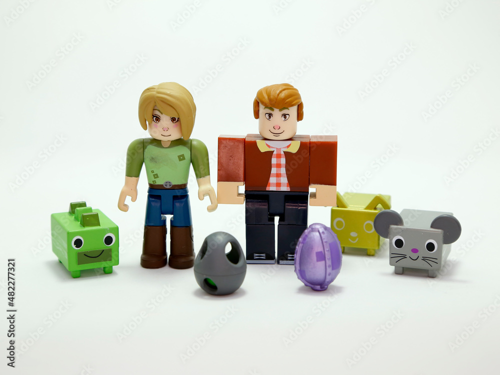 Plastic toy figure with character from the Roblox video game. Roblox ...