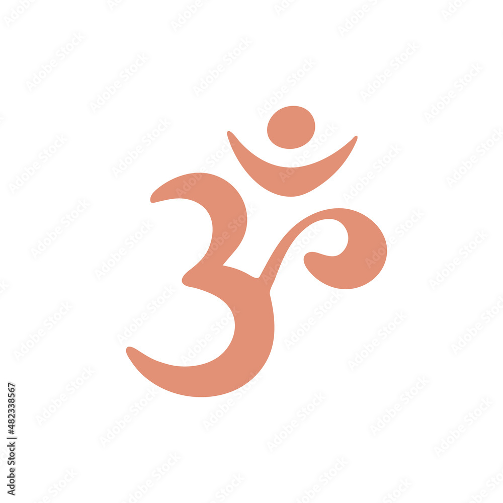 Om,Aum,symbol of Hinduism.Calligraphy,simple icon,logo of sacred sound ...