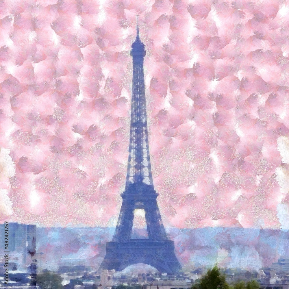 Beautiful places in Paris. Colourful views of Paris. Famous outdoor ...