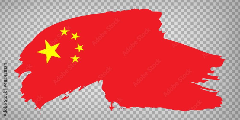 Flag of China from brush strokes. Waving Flag People's Republic of ...