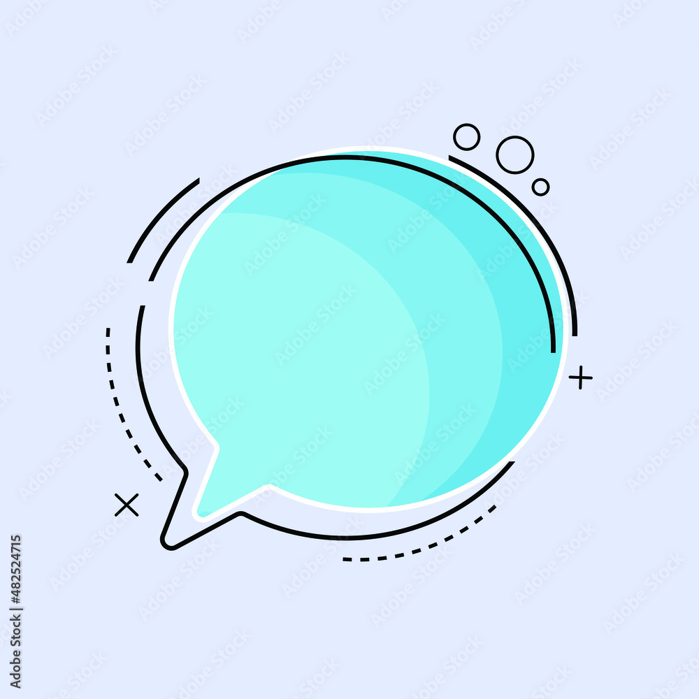 Speech bubble banner template design. Signboard template for adding ...