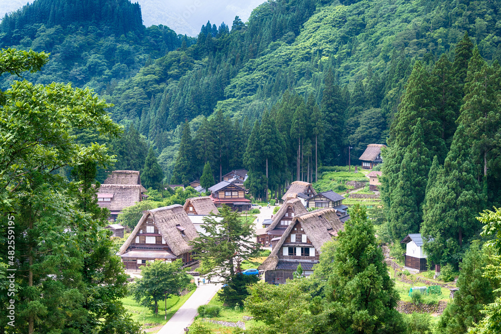 Nanto, Japan - Jul 31 2017- Gassho-zukuri houses at Ainokura village ...