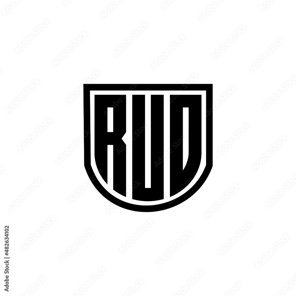 Stock-Vektorgrafik „RUD letter logo design with white background in ...