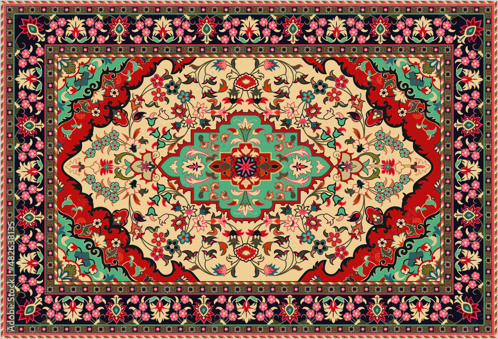 Persian carpet original design, tribal vector texture. Easy to edit and ...