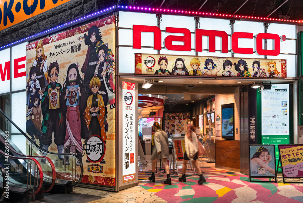 tokyo, japan - october 27 2021: Ikebukuro NAMCO video game arcades and ...