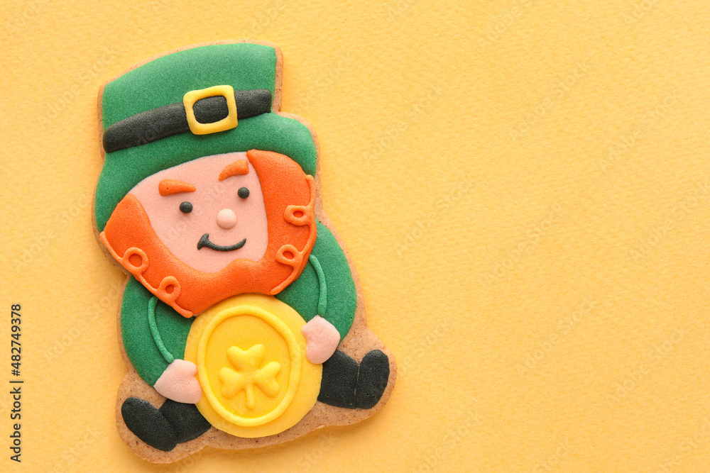 Tasty decorative gingerbread cookie for St. Patrick's Day celebration ...