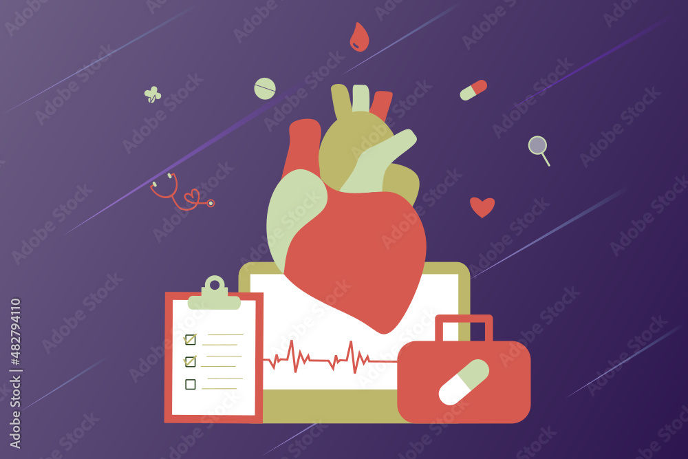 Modern heart medication, heart disease research concept. Cardiologist ...