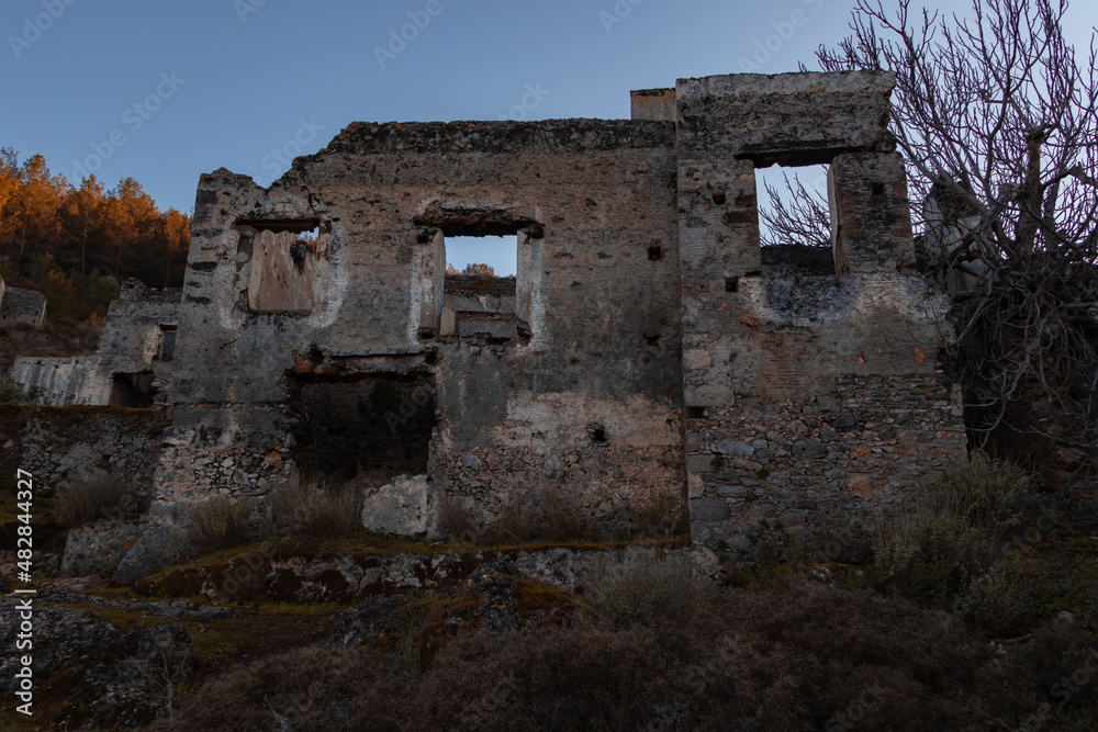 Abandoned house of ancient village. This place known as ghost town ...