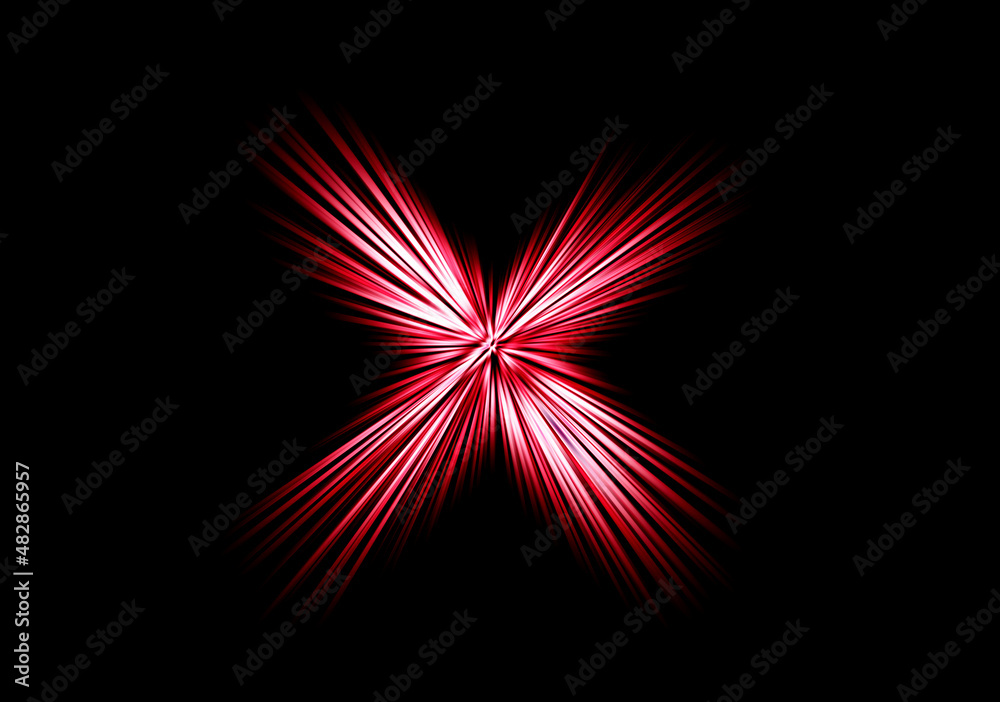 Abstract surface of blur radial zoom in red tones on a black background ...