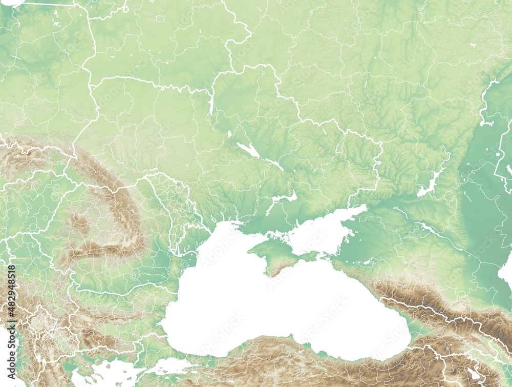 Russia Europe Physical Map