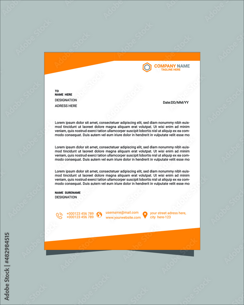 Vetor Letter Head Design, Business latter head Pad Design. abstract ...