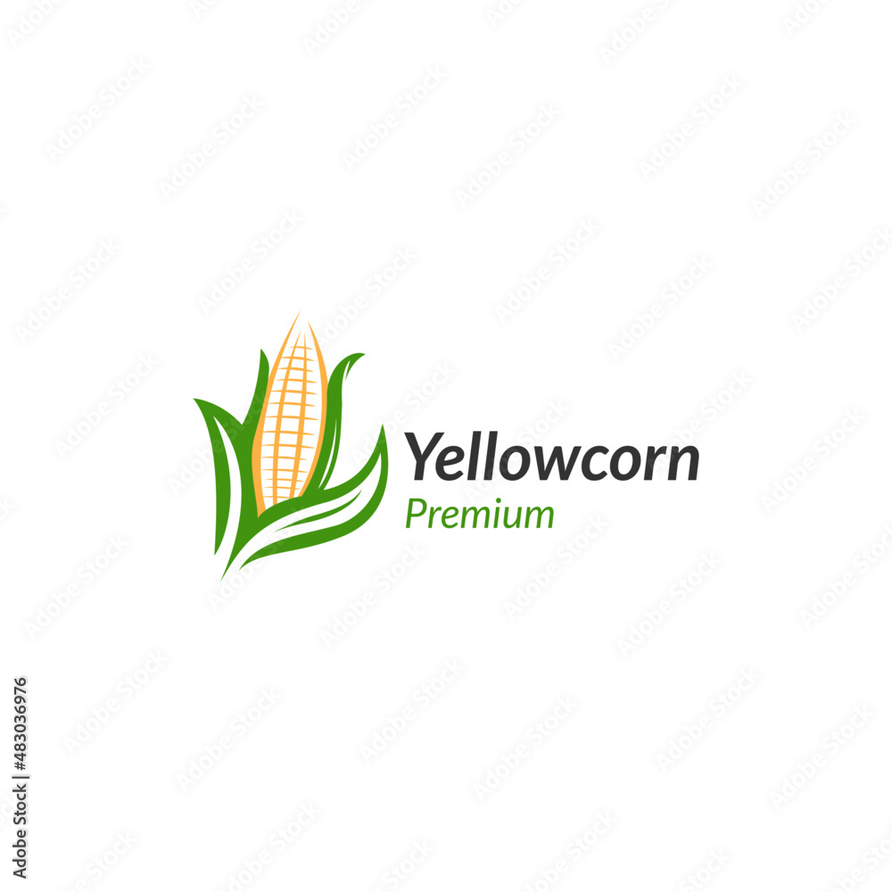 corn logo design vector illustration Stock Vector | Adobe Stock