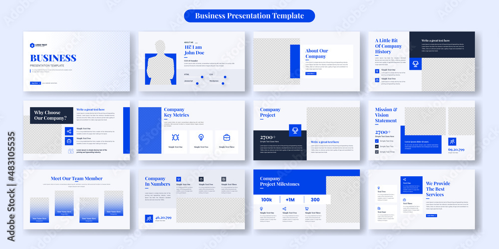 Creative business PowerPoint presentation slides template design. Use for modern keynote ...