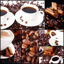 Coffee Bean Collage Grid Free Stock Photo - Public Domain Pictures