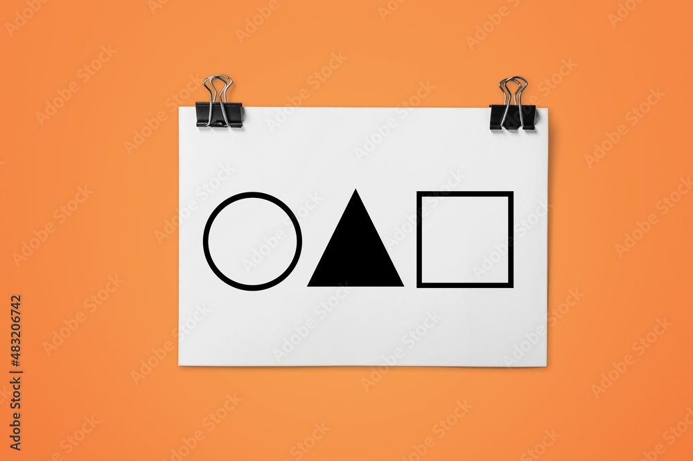 Foto de Stock Squid Game invitation card in an envelope on a desk ...