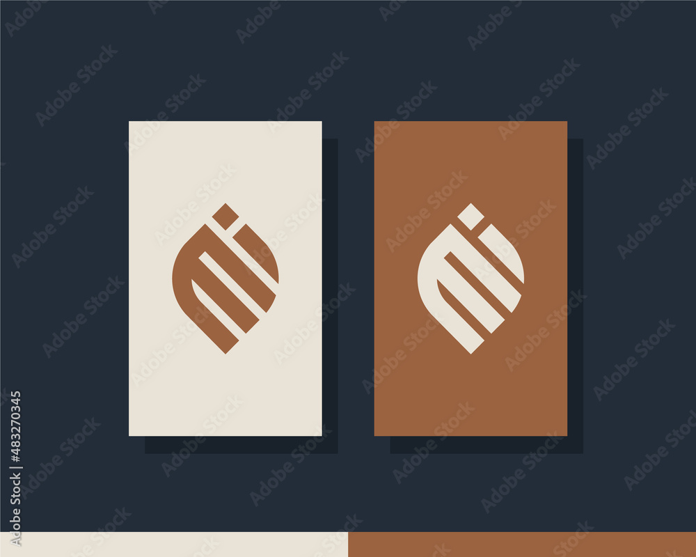 Letter M I logo design. creative minimal monochrome monogram symbol ...