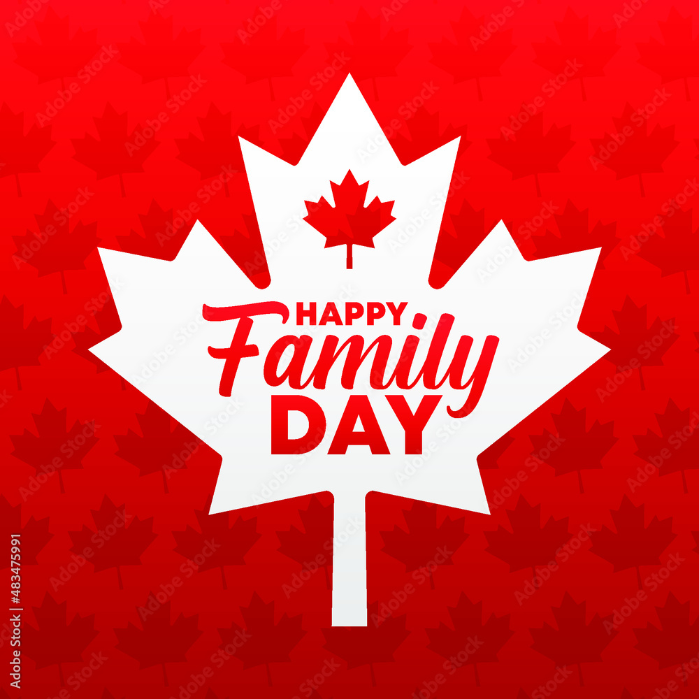 Happy family day canada 21 february 2022, modern creative banner, sign ...