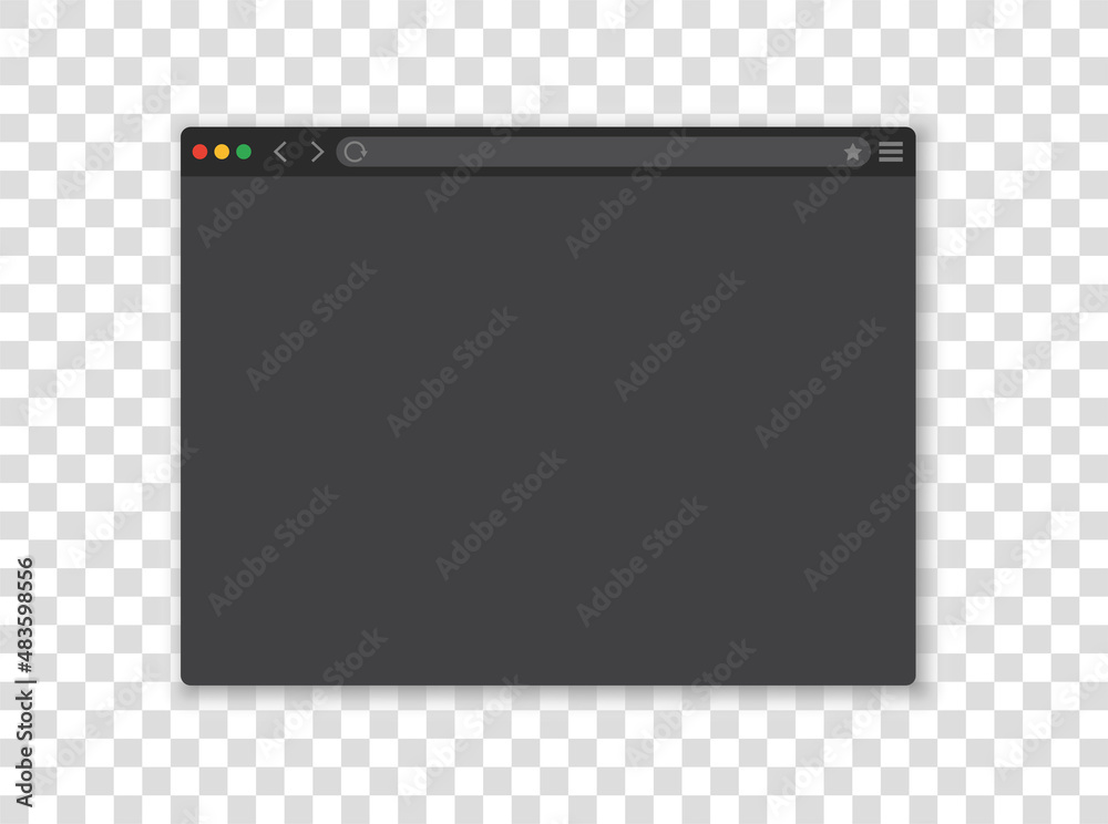Web browser window mockup set. Black resume. Transparent background ...