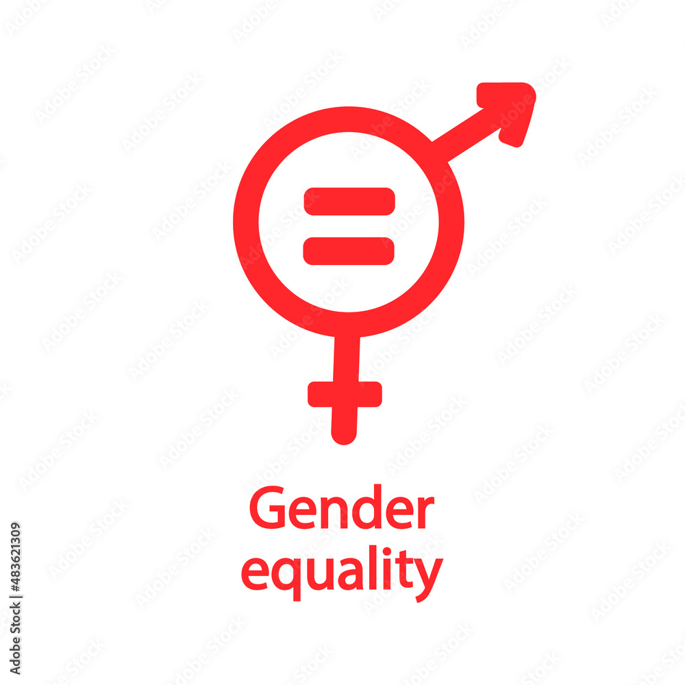 Gender Equality Icon - Goal 5 out of 17 Sustainable Development Goals set by the United Nations ...