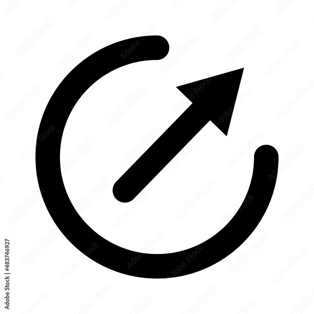 External link silhouette icon. Arrow icon. Vector. Stock Vector | Adobe ...