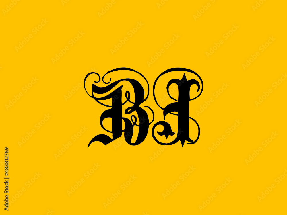 Calligraphy BJ Logo Icon, Creative BJ Logo design for all kind of use ...