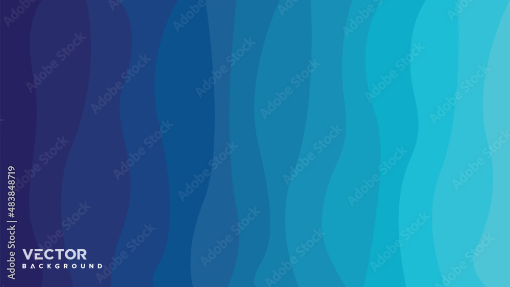 Abstract simple curves bg vector background blue light blue colors ...