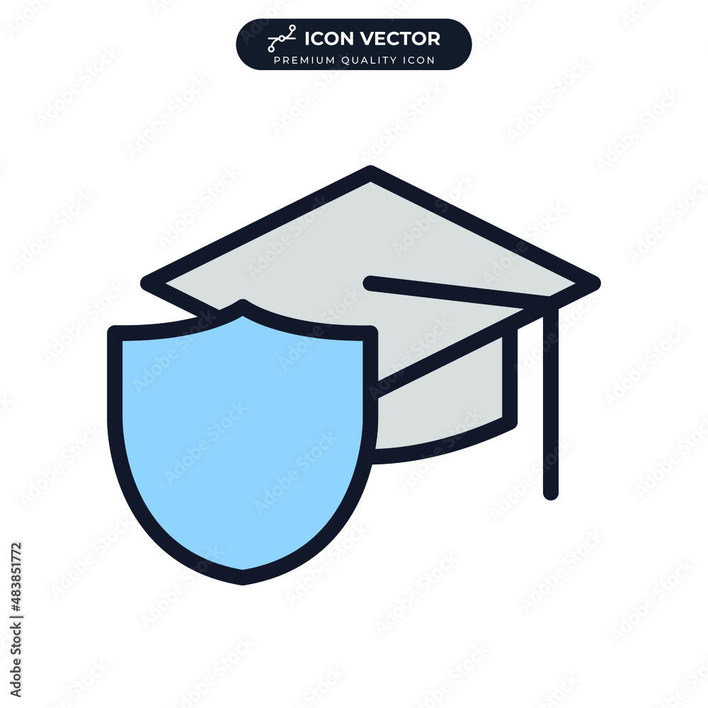 Stock-Vektorgrafik „Insurance education icon symbol template for ...