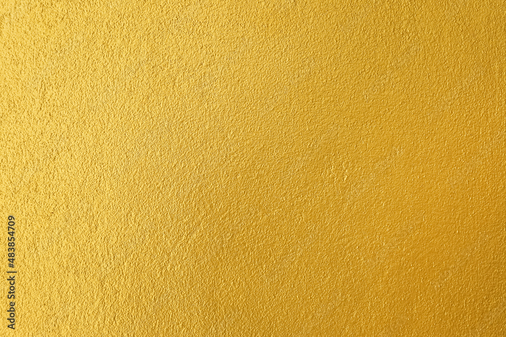 Gold wall texture abstract background, plastered wall painted gold ...