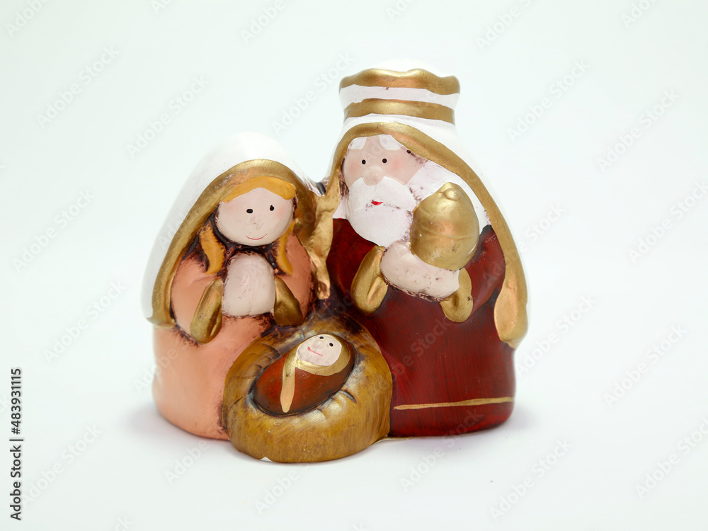 Stockfoto Birth. Manger. Jesus, Mary and Joseph. Birth of Jesus Christ ...