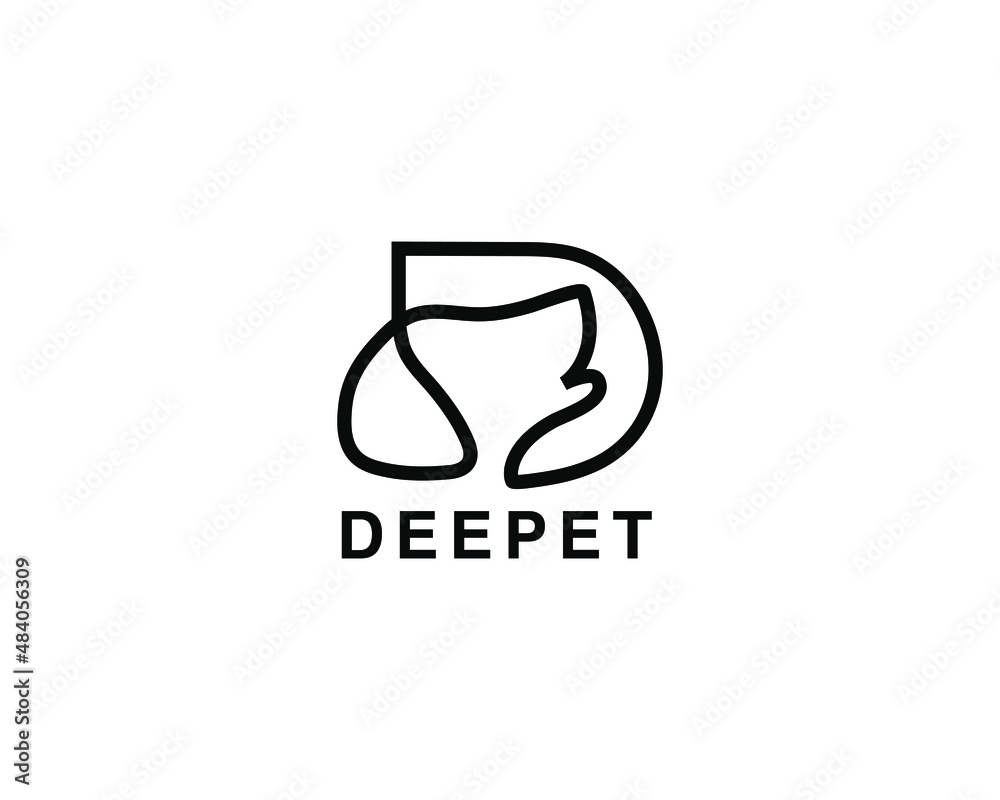 Letter D dog and pet Logo template ,fully vector and customized logo ...