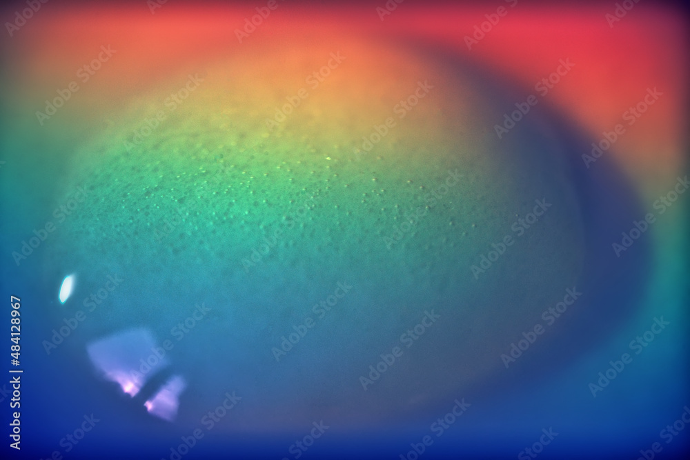 A drop of water works like a magnifying glass, bubble air. The objects ...