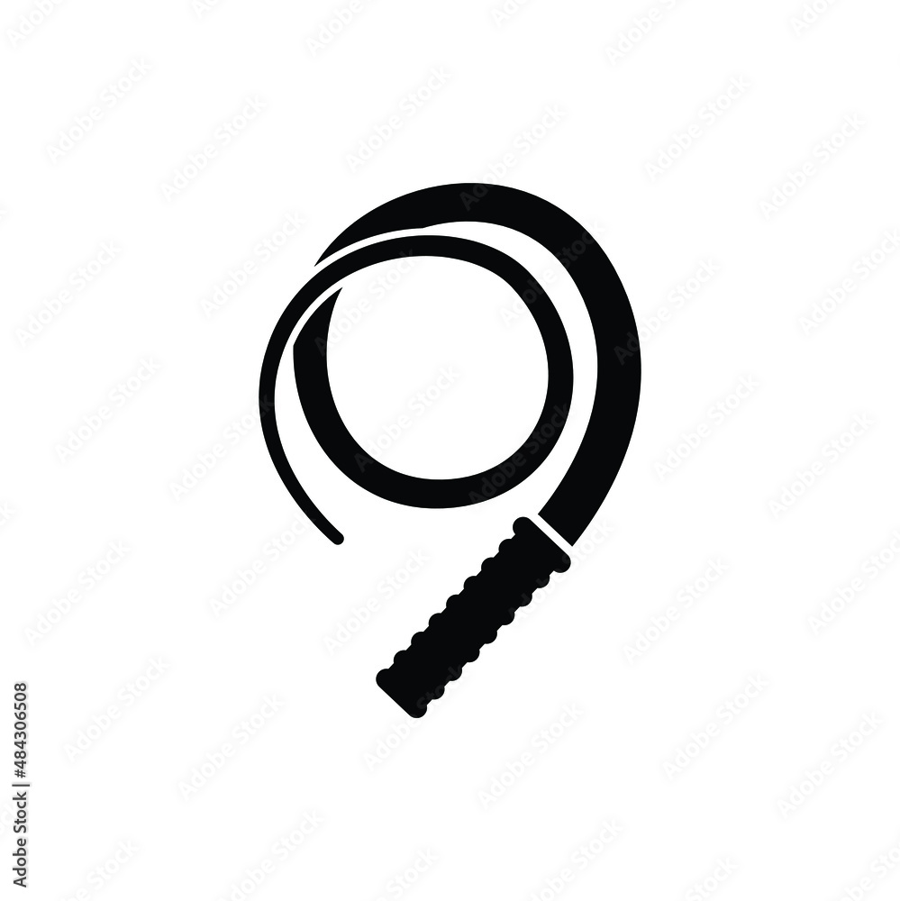 Whip icon vector isolated on white, sign and symbol illustration. Stock ...