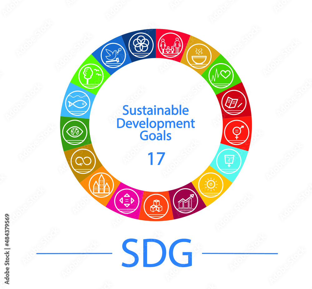 17 Sustainable Development Goals set by the United Nations General Assembly, Agenda 2030 ...