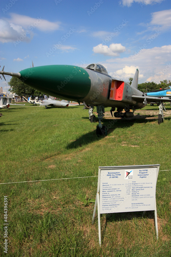Exterior view of a Sukhoi Su-15 "Flagon" twinjet supersonic interceptor ...