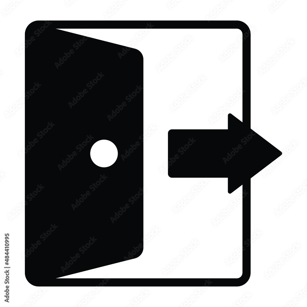 logout Icon. User interface Vector Illustration, As a Simple Vector ...