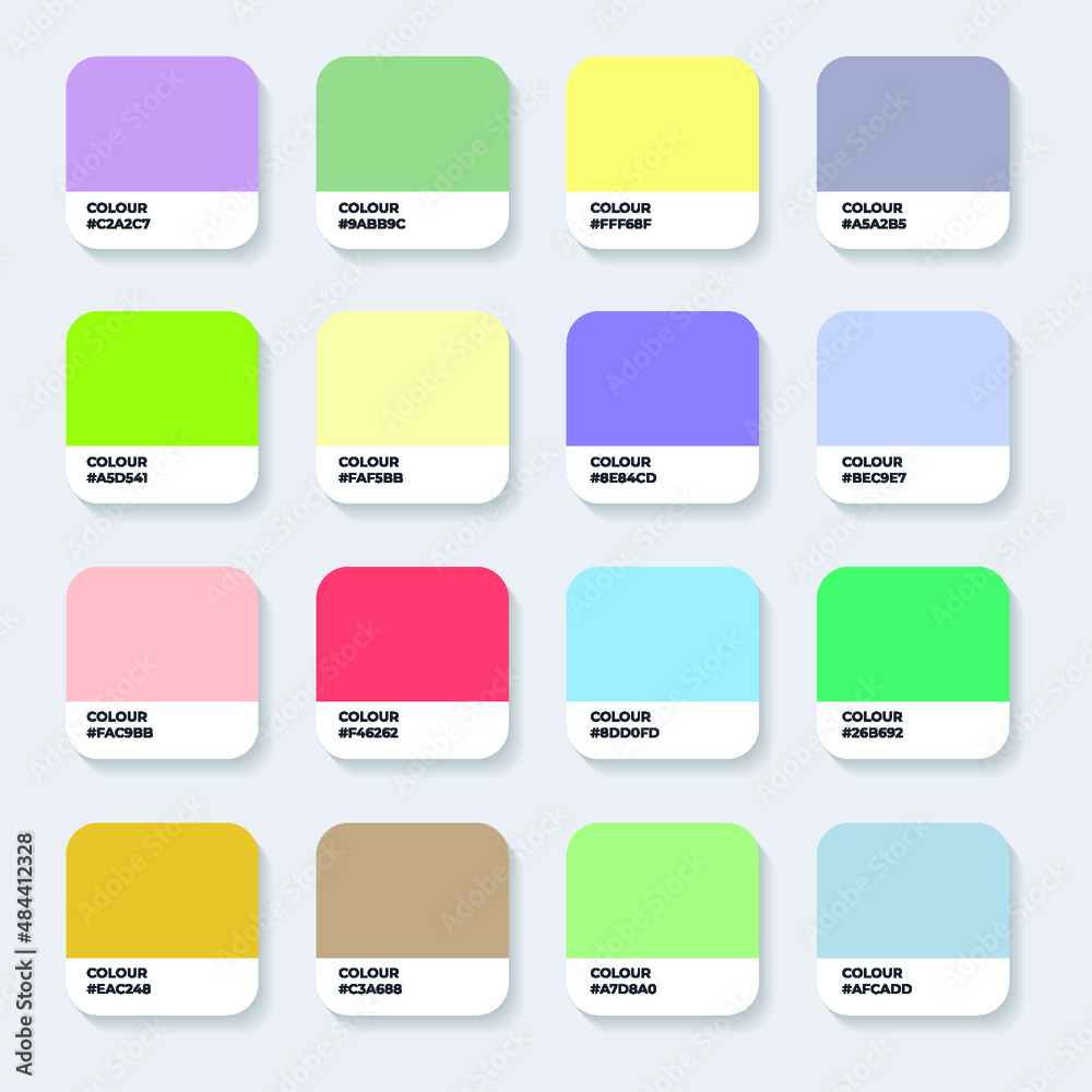 Color Pantone. Trend Colour Guide Palette Catalog Samples in RGB HEX ...