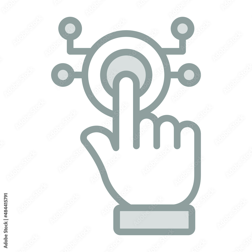 finger tap Icon. User interface Vector Illustration, As a Simple Vector ...