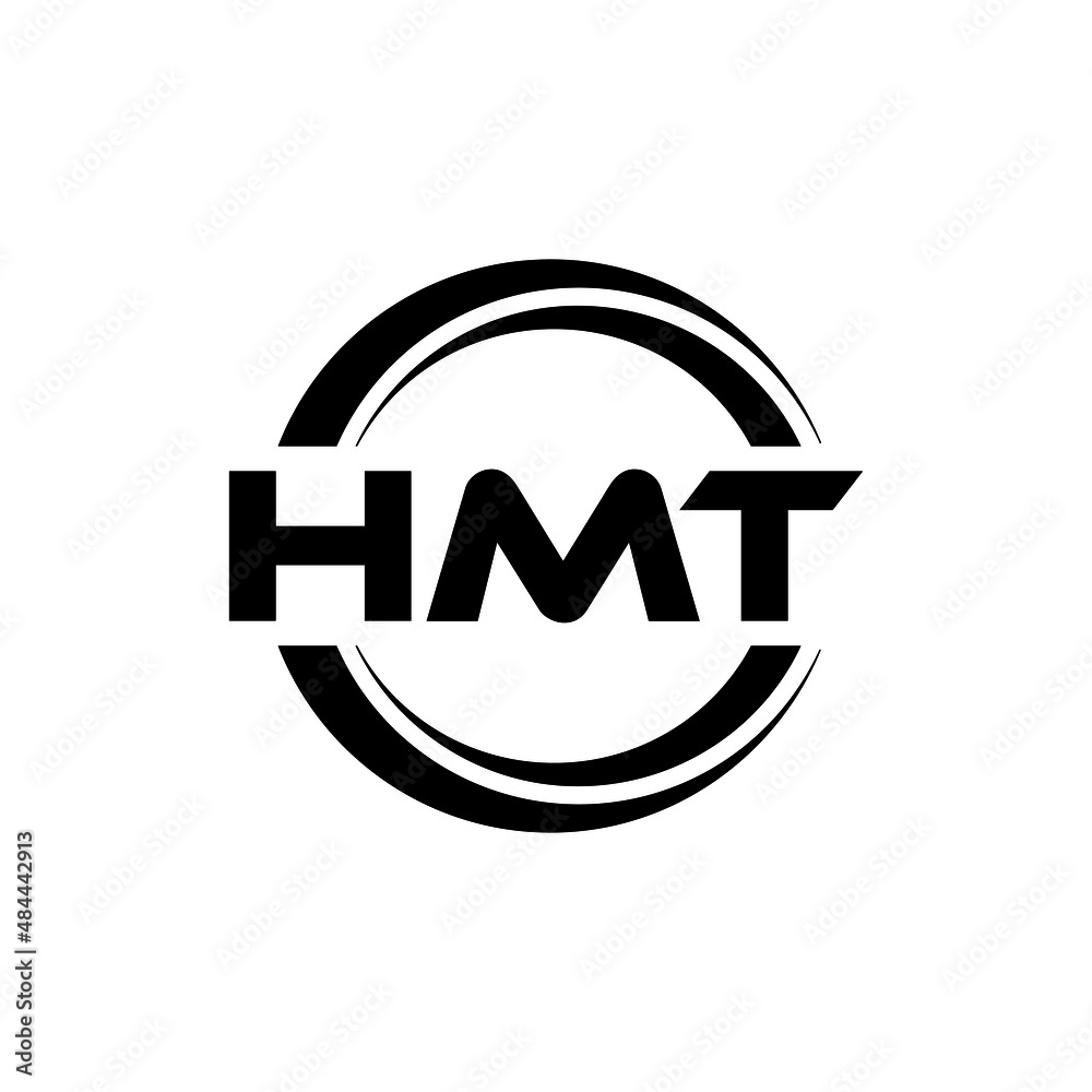 HMT letter logo design with white background in illustrator, vector ...